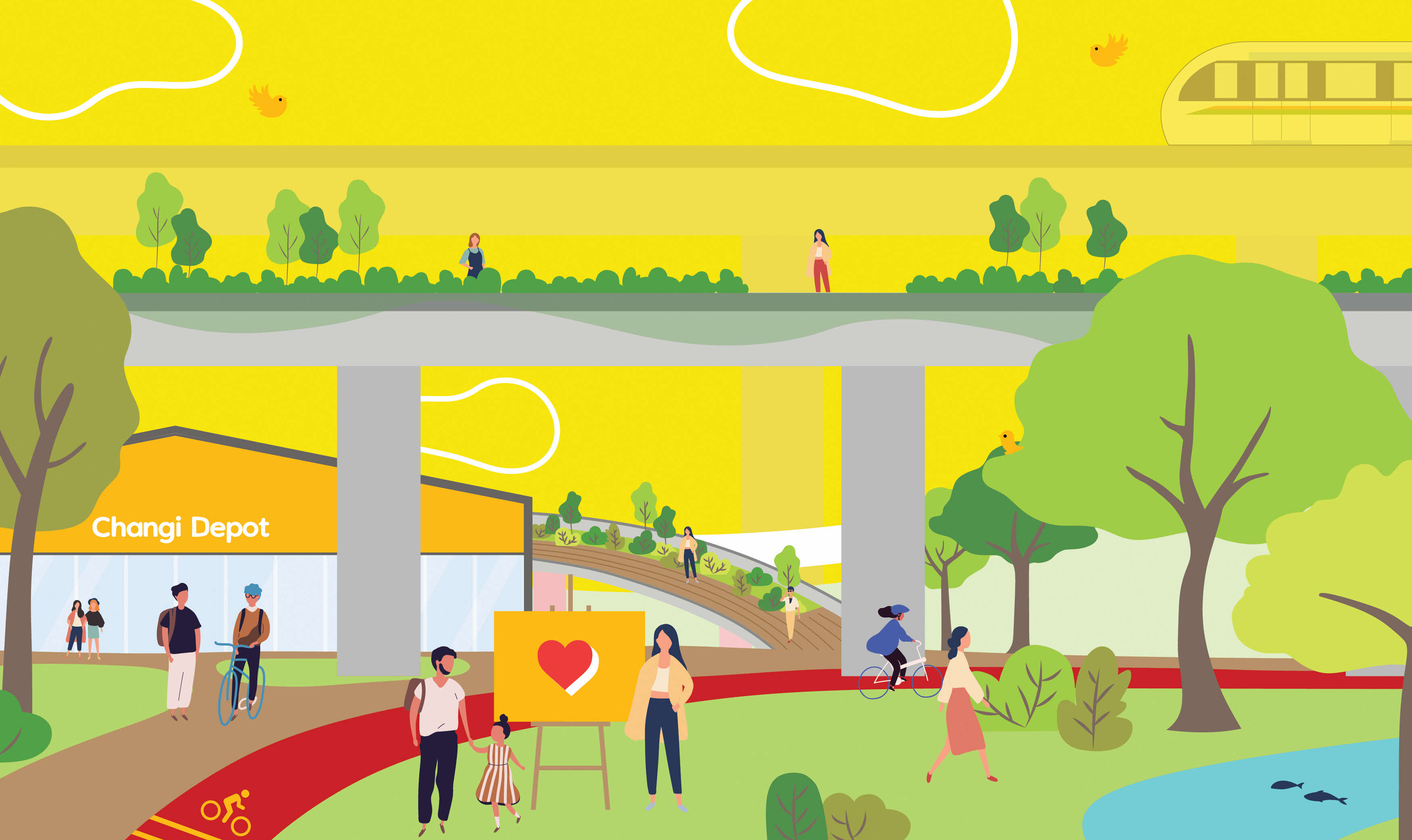LTA | Transforming the Tanah Merah MRT Viaduct into Community Spaces